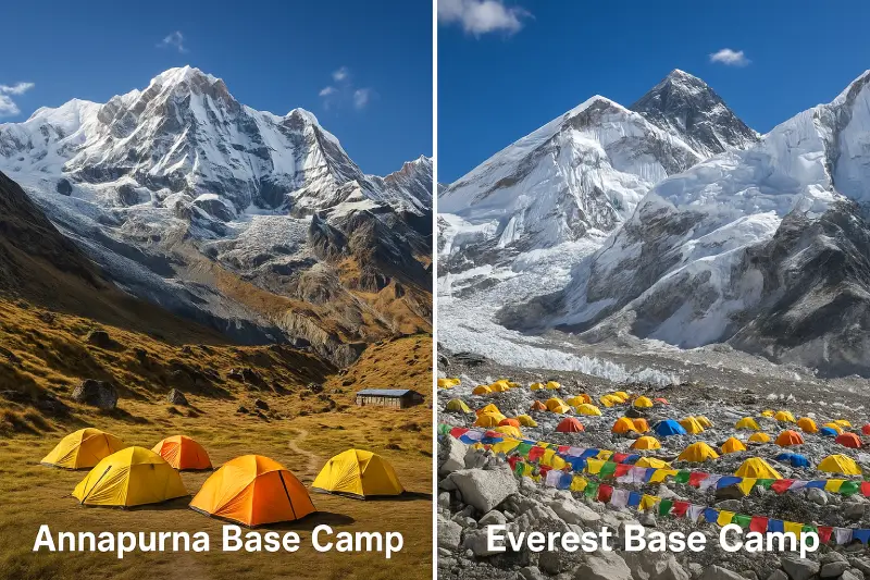 EBC vs ABC | EBC & ABC トレッキングマップ